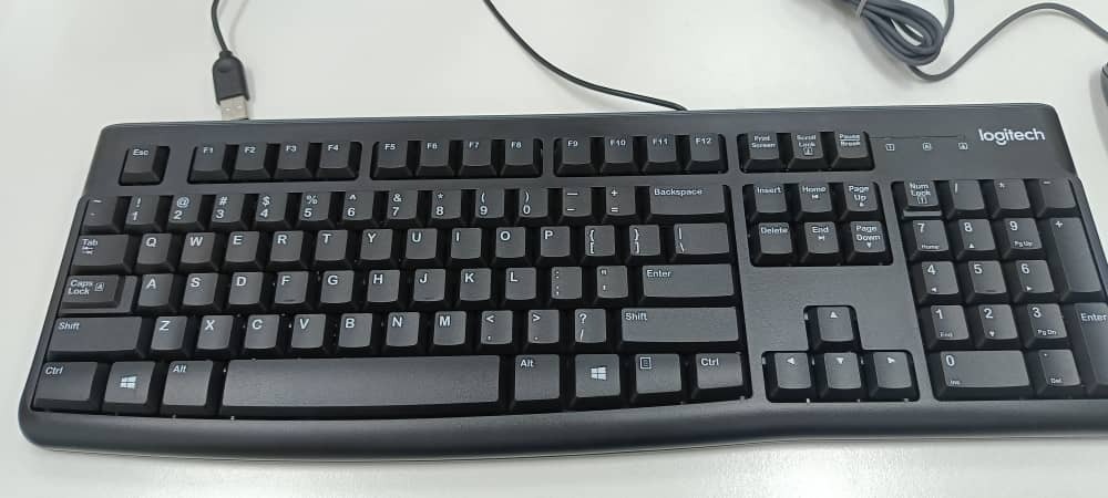 LOGITECH Wired Keyboard & Mouse Combo MK120 with Comfort for Either ...