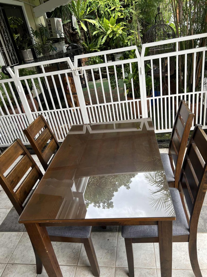 Mandaue Foam 4-seater Dining Set, Furniture & Home Living, Furniture ...