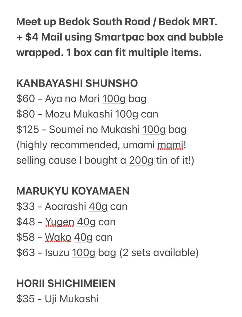 Marukyu Koyamaen Wako 40g (also have Isuzu, Aoarashi, Yugen, Kanbayashi Shunsho, Yamamasa ...