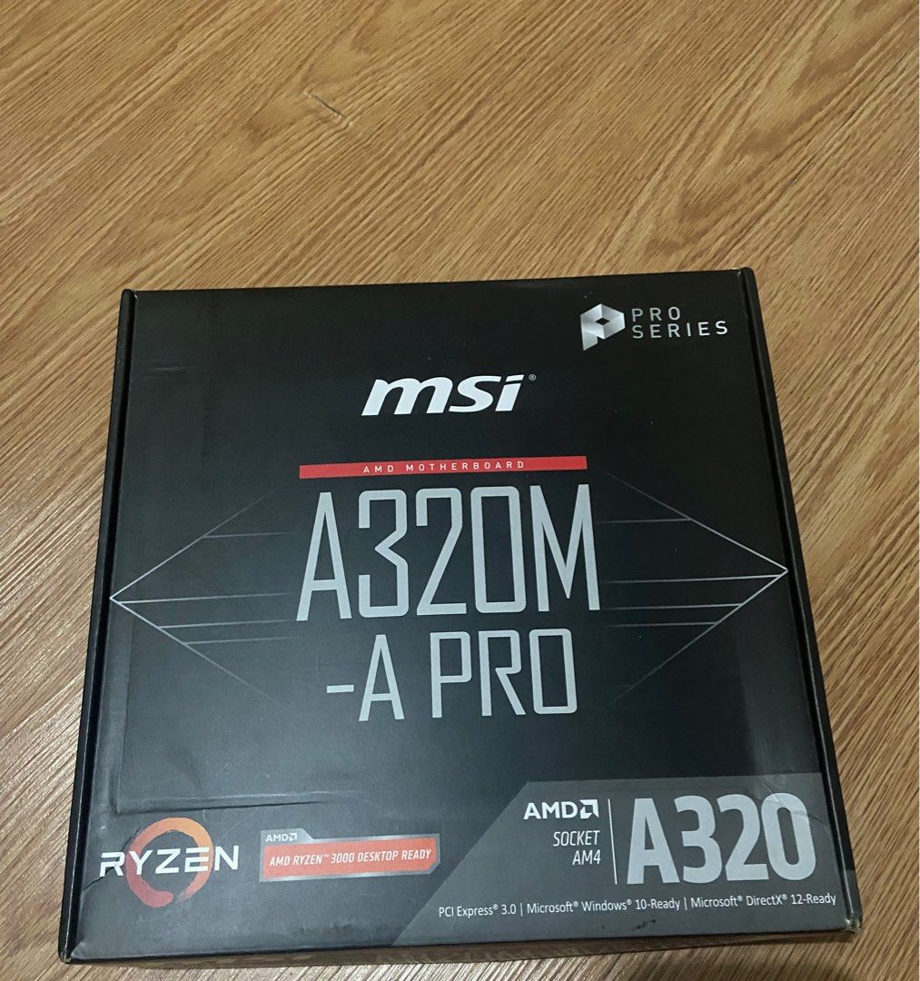 MSI A320M-A PRO MOBO & AMD ATHLON 200GE W/ OEM FAN, Computers & Tech ...
