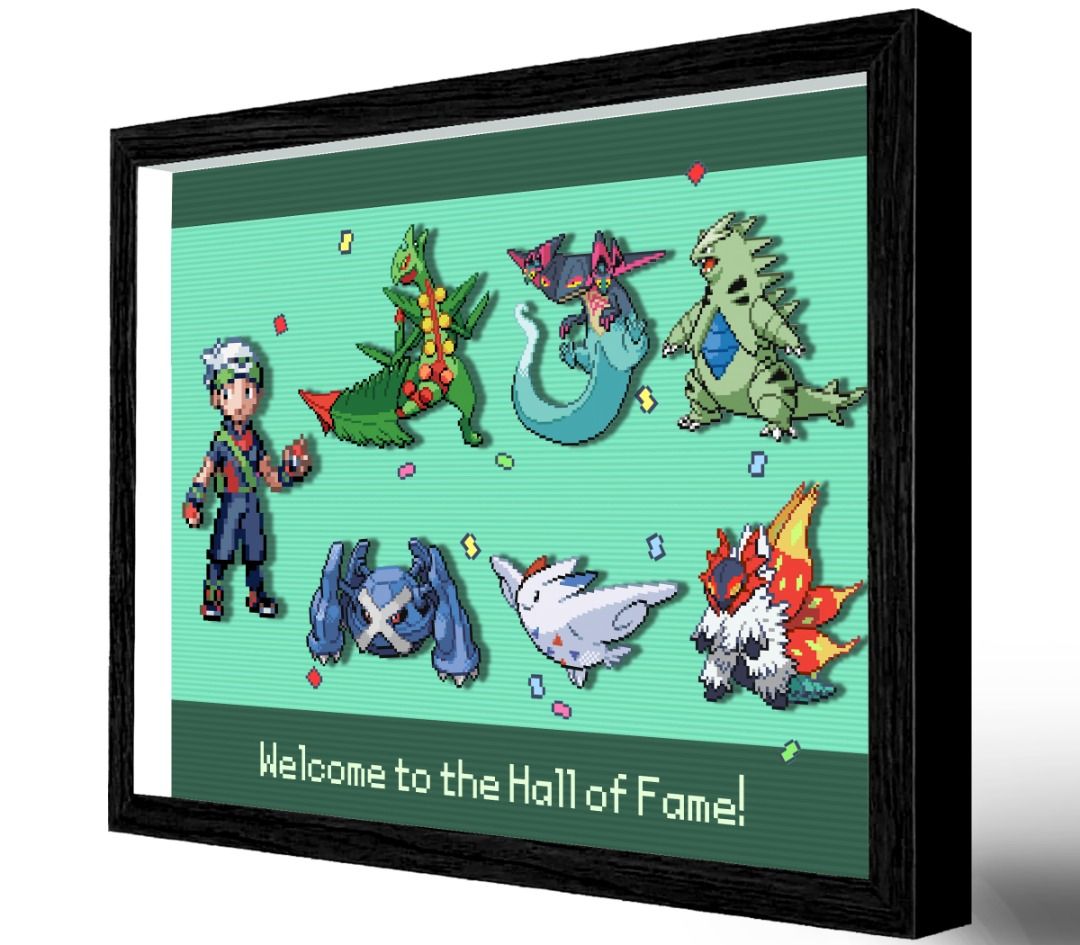 Pokemon Hall of Fame Video Game Customizable Shadow Box, Video Gaming ...