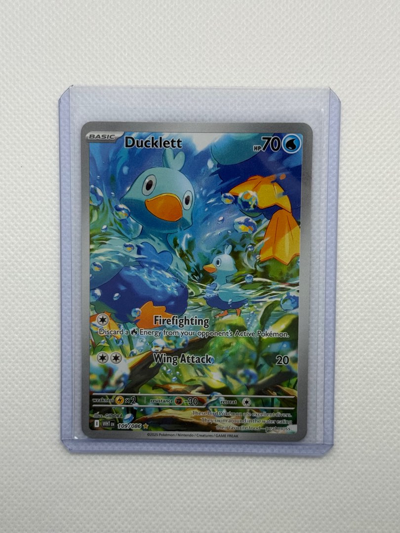Pokemon TCG White Flare Ducklett IR 109/086, Hobbies & Toys, Toys ...