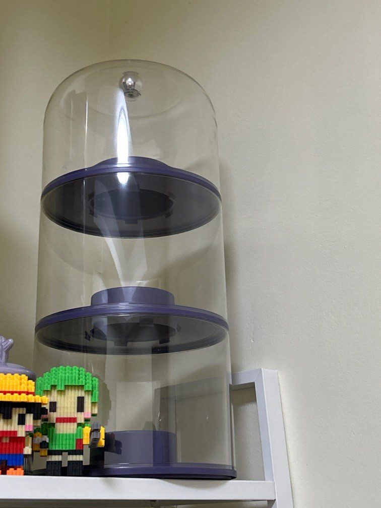 Rotating Anime Doll PopMart Transparent Acrylic Display Stand Dust ...