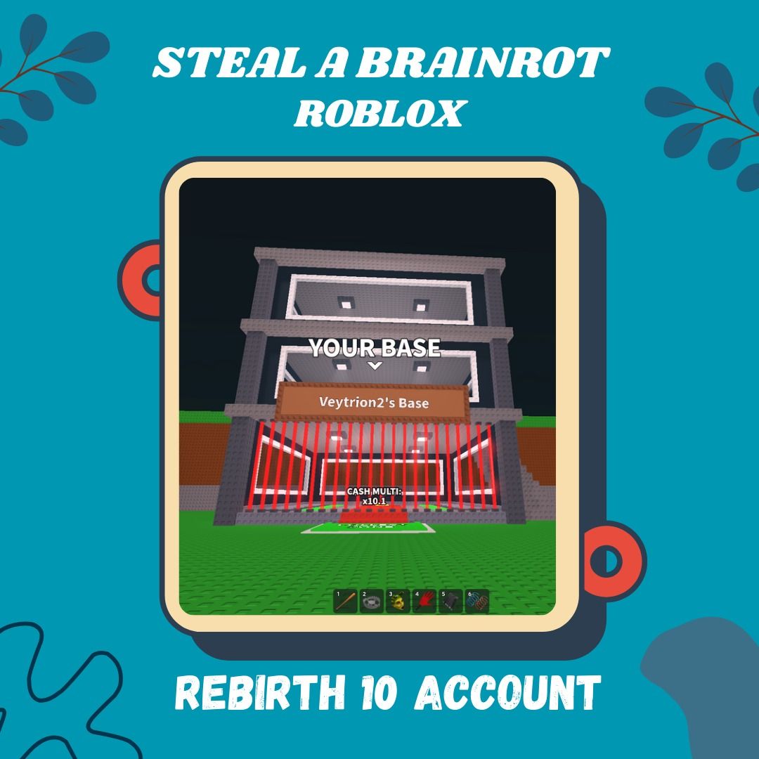 Steal a Brainrot Rebirth 10 Account (non bind) - ROBLOX, Video Gaming ...