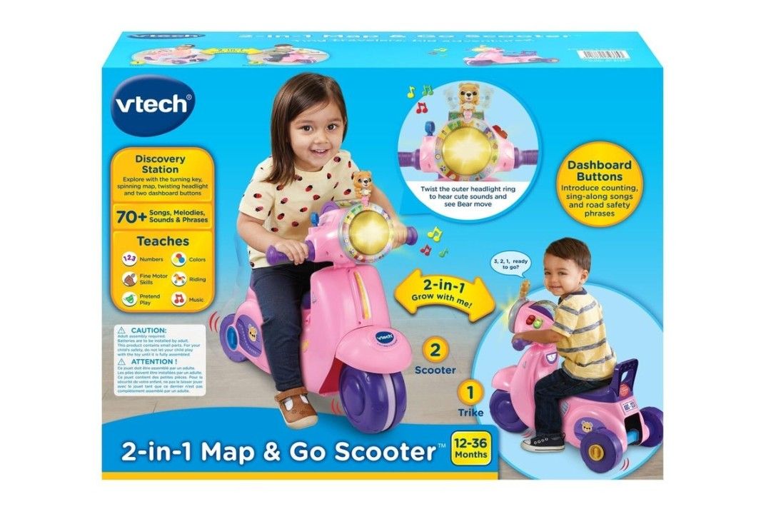 VTech 2-in-1 Map & Go Scooter, Hobbies & Toys, Toys & Games on Carousell