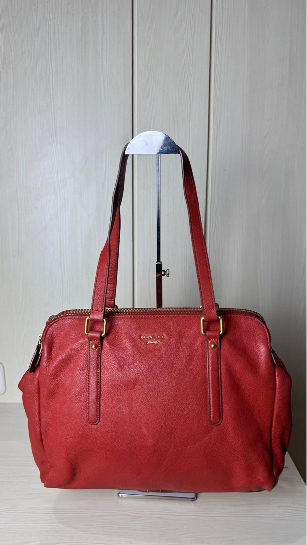 Beanpole Leather Tote Bag, Fesyen Wanita, Tas & Dompet di Carousell