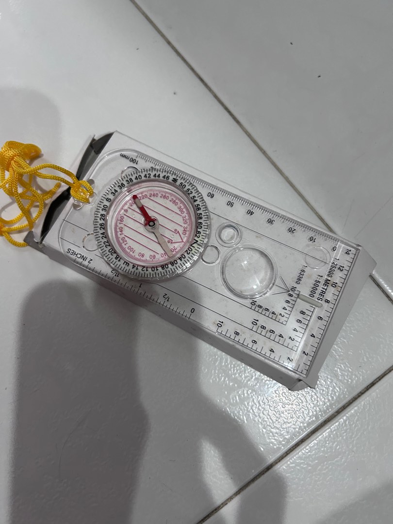 Clear Plastic Compass with Ruler, Sports Equipment, Hiking & Camping on ...