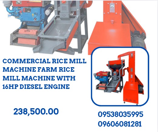 Commercial Rice Mill Machine Farm Rice Mill Machine with 16HP diesel ...