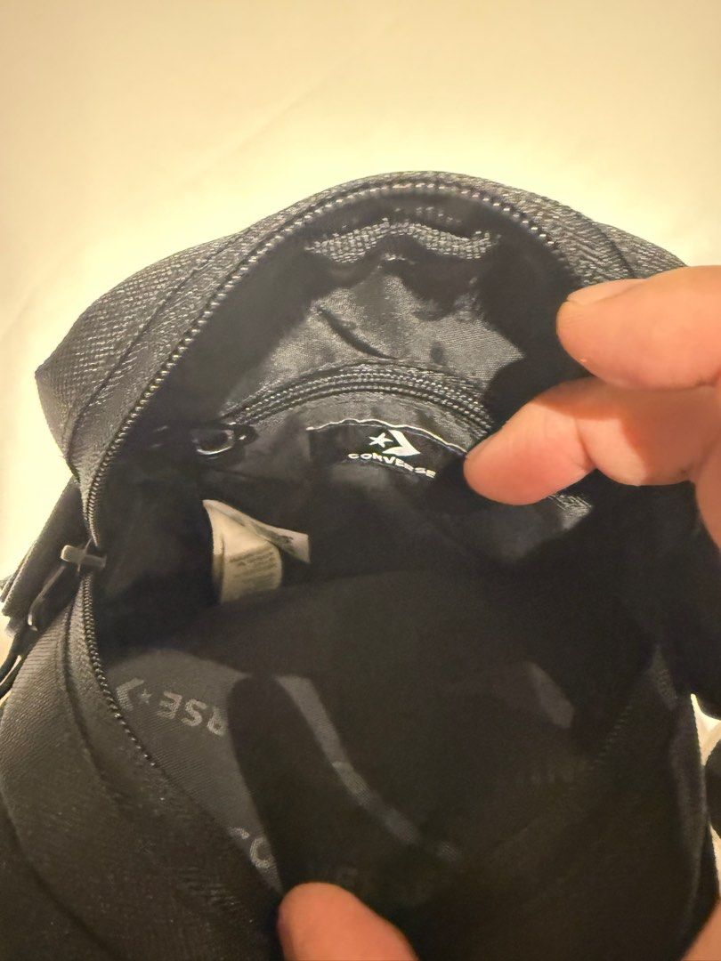 converse sling bag black, Men's Fashion, Bags, Sling Bags on Carousell