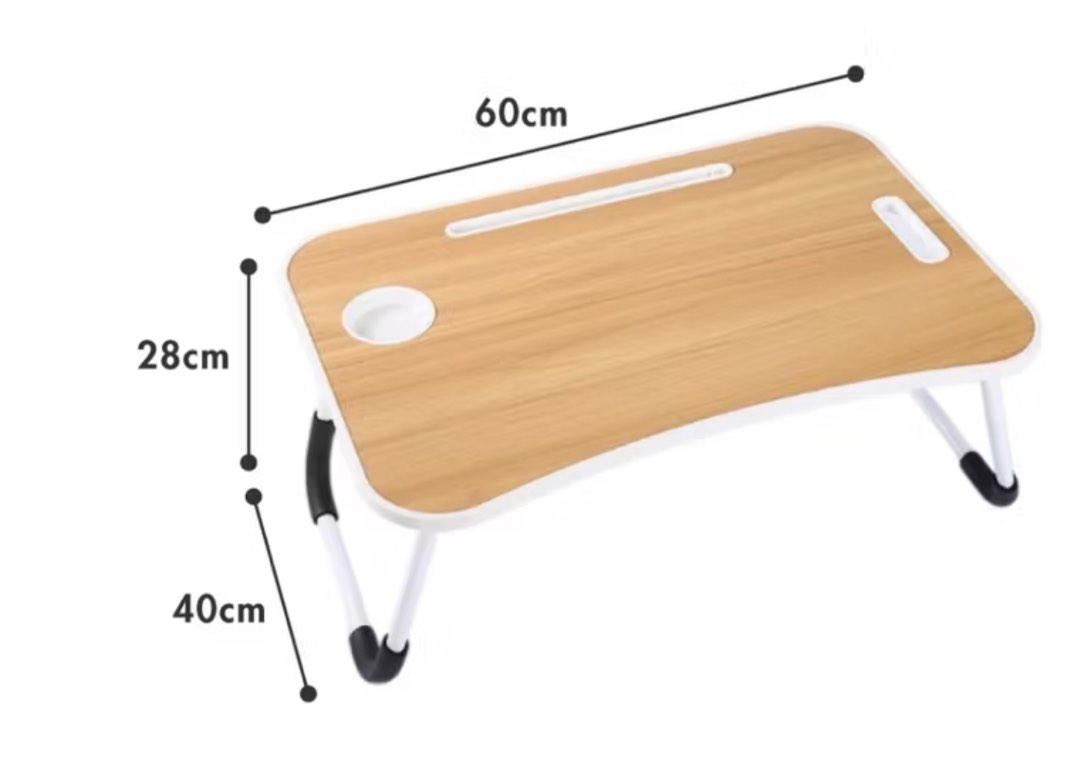 Foldable Laptop Table - Light Wood, Furniture & Home Living, Furniture ...