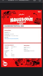 Hausboom festival 2025, Tickets & Vouchers, Event Tickets on Carousell