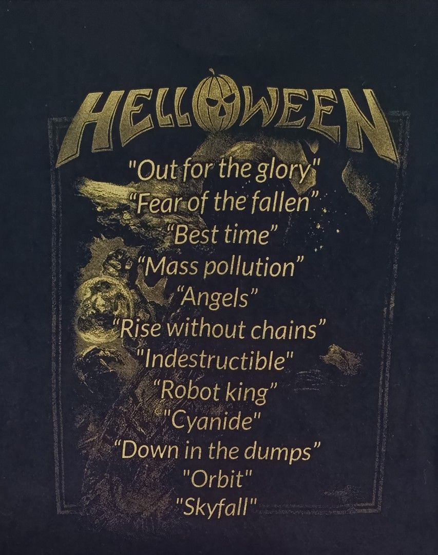 Helloween Official Merch, Men's Fashion, Tops & Sets, Tshirts & Polo Shirts on Carousell