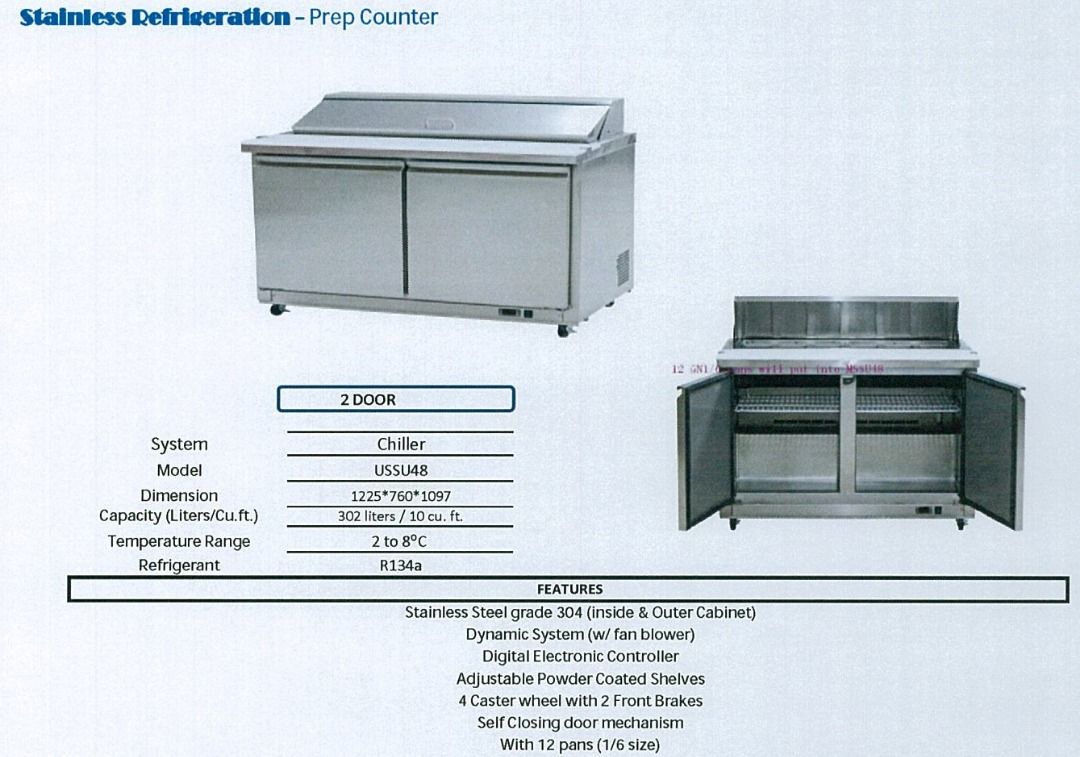 Infinite Cool by Unimagna 10.6 cu ft 2 Door Salad Prep Under Counter ...