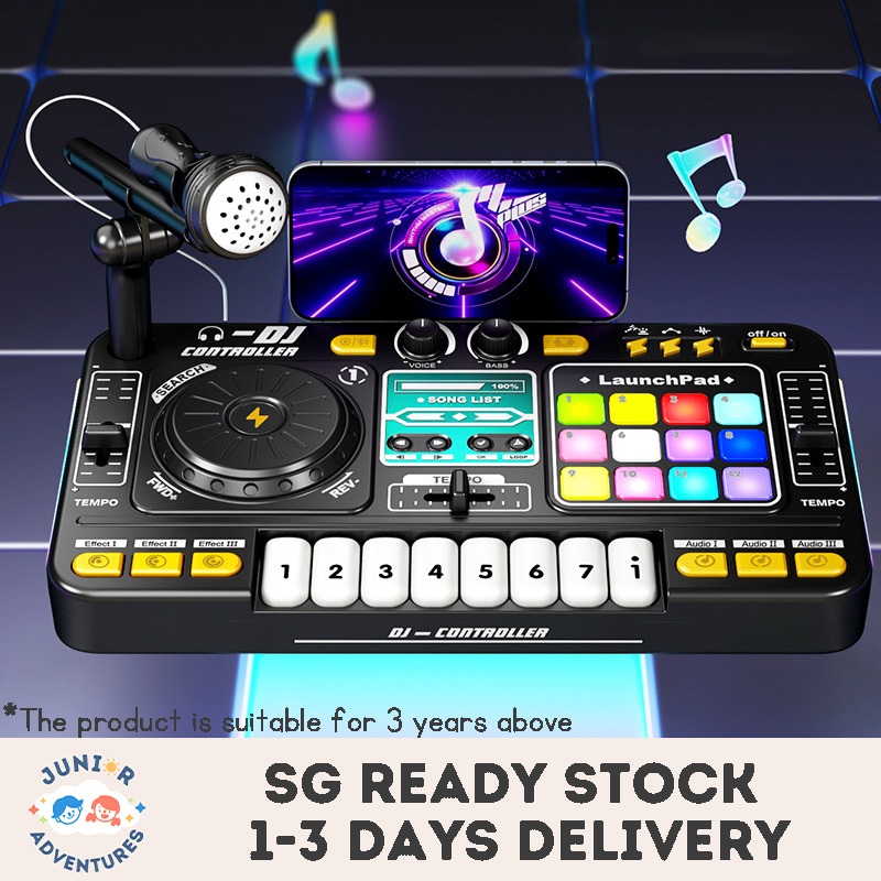 Kid's Bluetooth DJ Mixer Toy Electronic Keyboard Toy Playing Musical ...