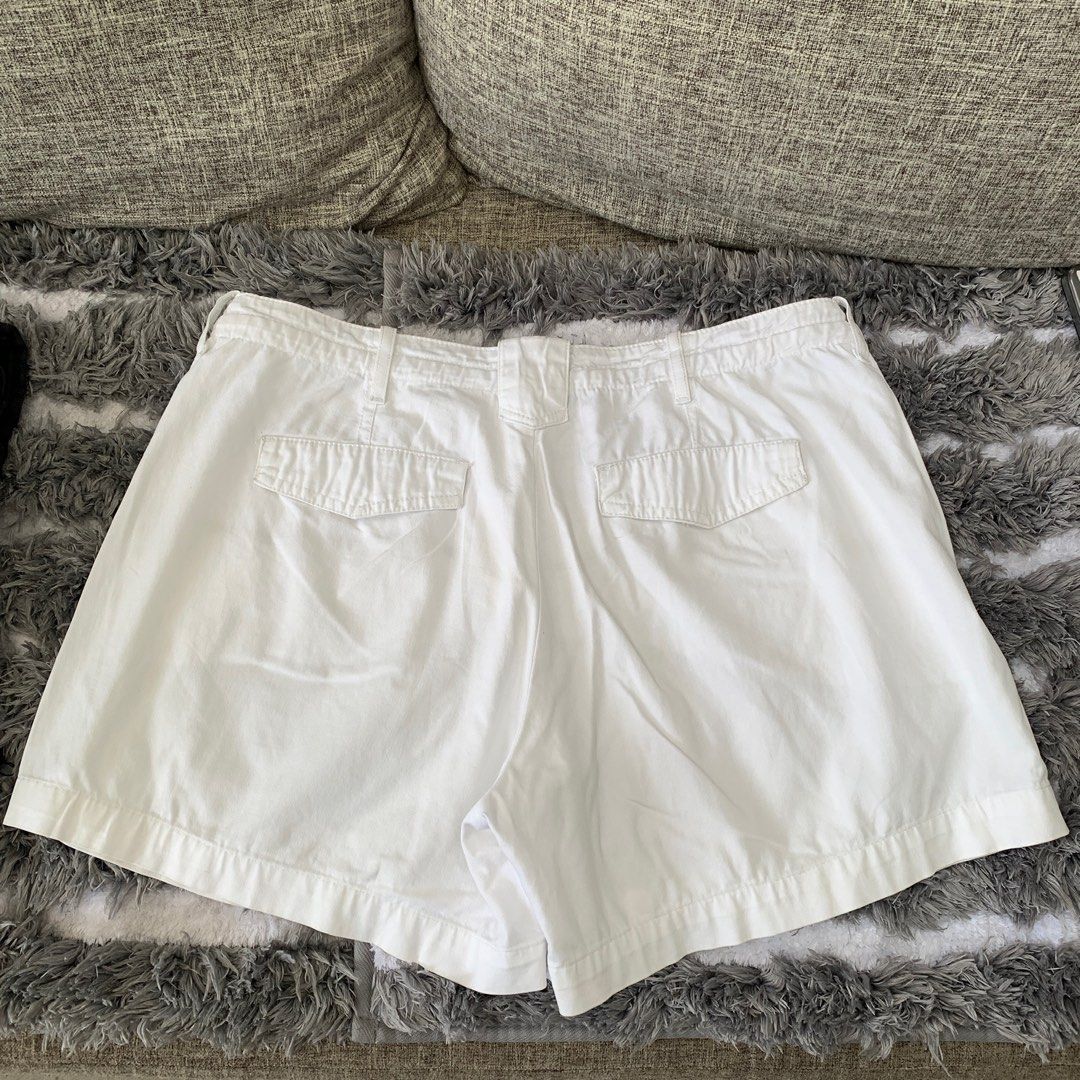 LEE White Cotton-Denim Short | Cleancut, Women's Fashion, Bottoms ...