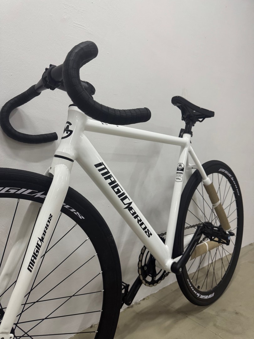 [FULL BIKE] [BRAND NEW] [White] 40MM MagicBros CX - 5 Fixed Gear Fixie ...