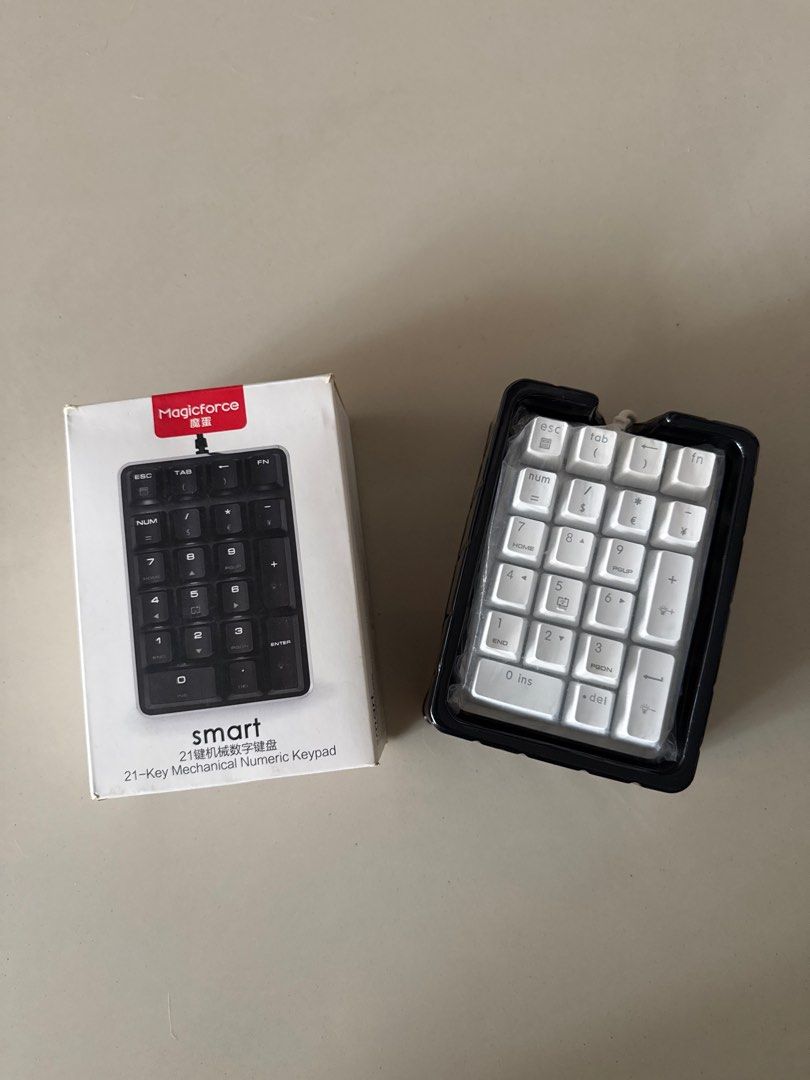 Magicforce Smart 21-Key Mechanical Numeric Keypad (White), Computers ...