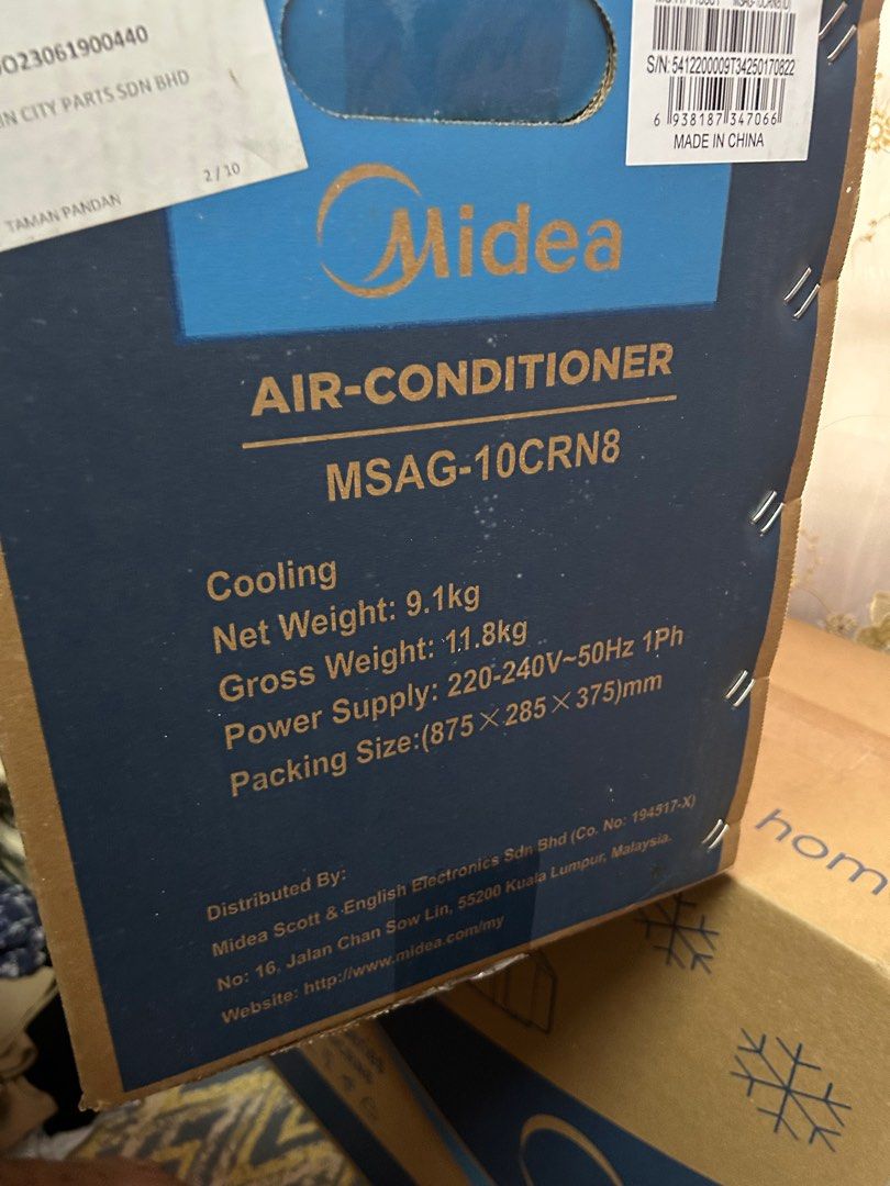 Midea Air Conditioner 1.0hp, TV & Home Appliances, Air Conditioners ...