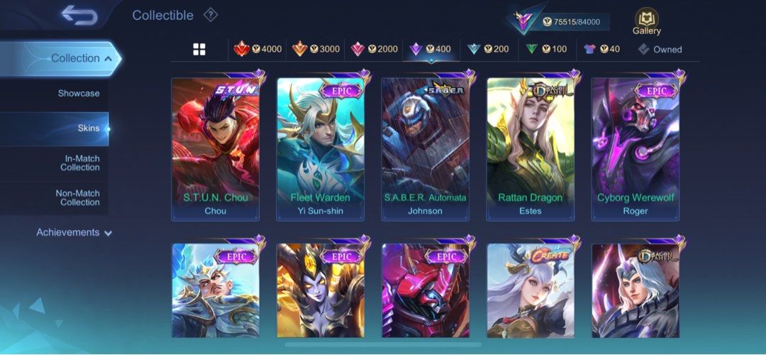 MLBB stacked Johnson legend skin acc, Video Gaming, Gaming Accessories ...