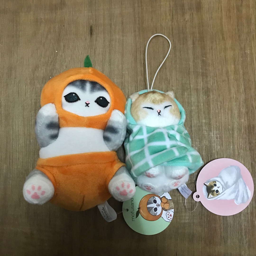 Mofusand Orange Plushie / Blanket Keychain Strap, Hobbies & Toys, Toys ...