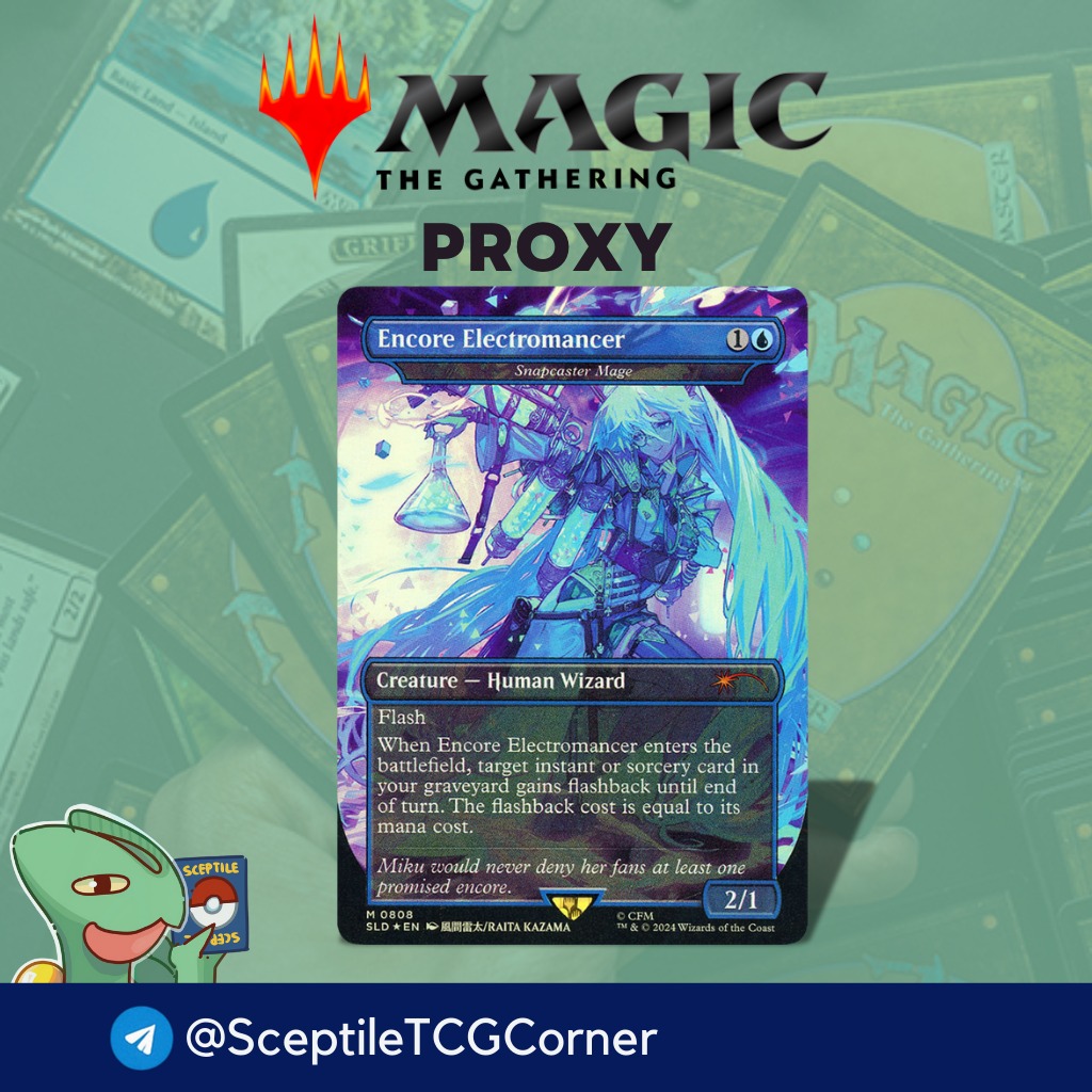 MTG Encore Electromancer (Snapcaster Mage) Proxy, Hobbies & Toys, Toys ...