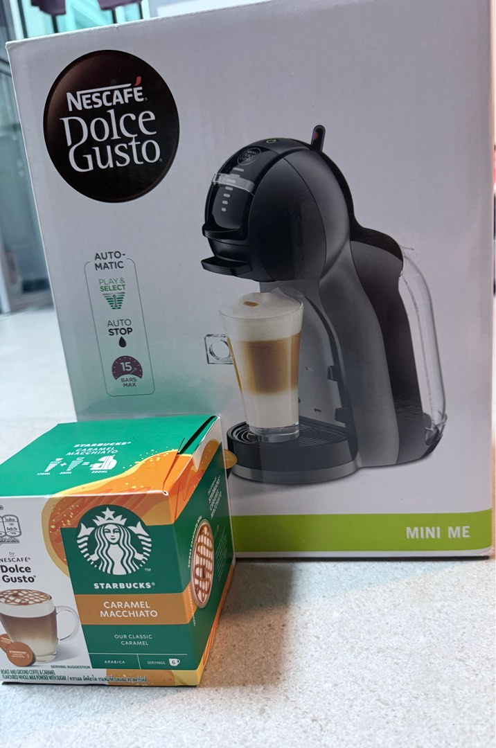 Nescafe Dolce Gusto Mini Me Coffee Machine with Starbucks Capsules, TV ...