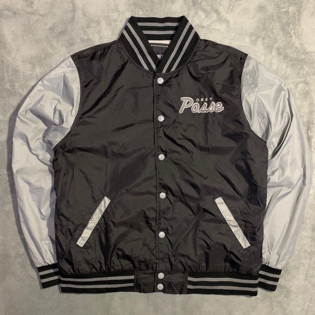 OBEY Posse Varsity Jacket Original, Men's Fashion, Coats, Jackets and ...
