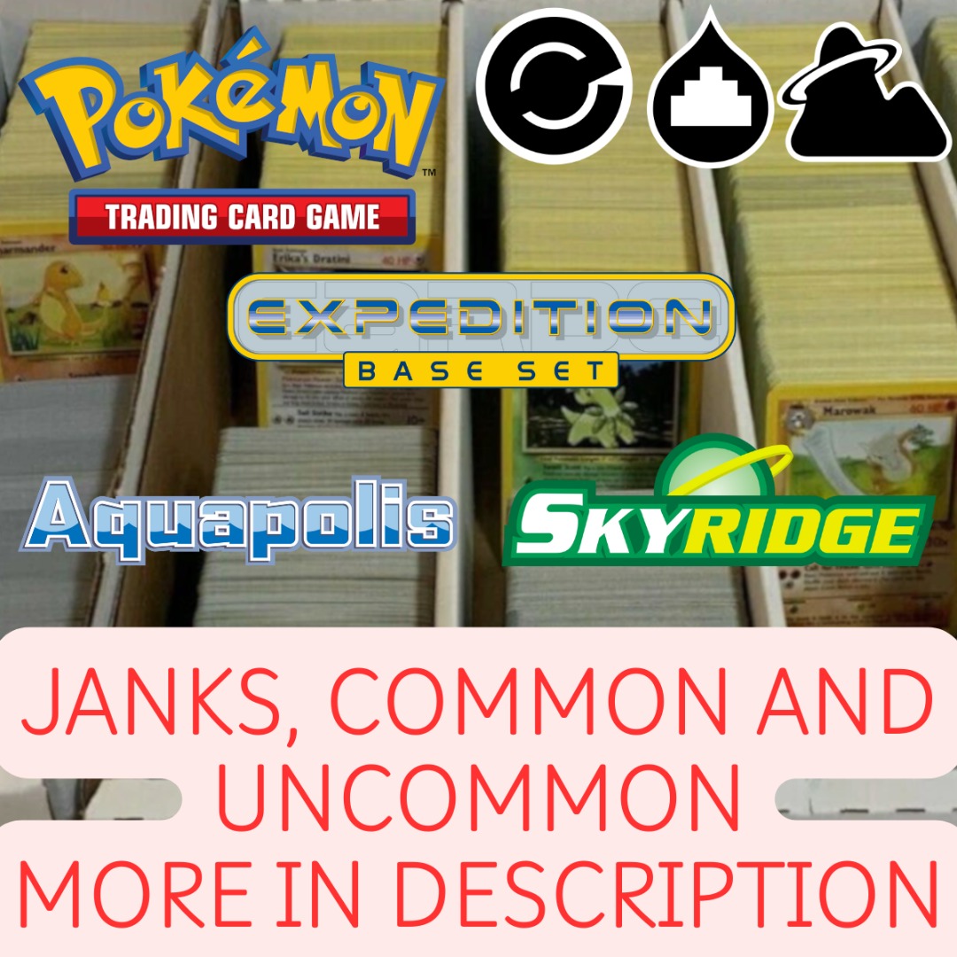 Pokemon TCG | Expedition Base Set, Aquapolis, Skyridge | Bulk Janks ...