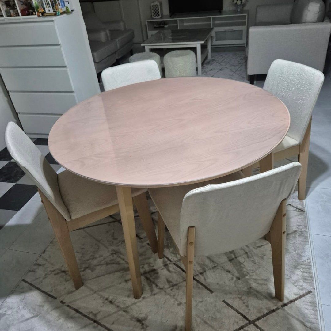 Round Dining Table [COURTS], Furniture & Home Living, Furniture, Tables ...