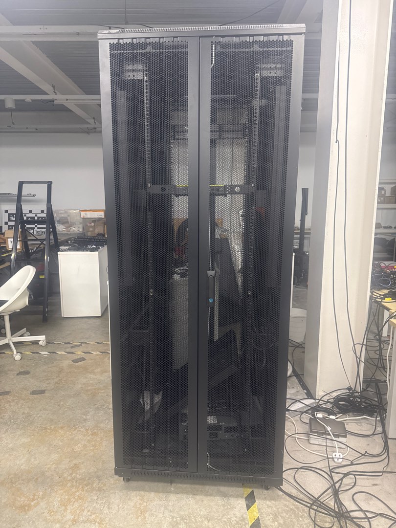 42U Server Rack - Black 80wx100dx205h, Computers & Tech, Parts ...