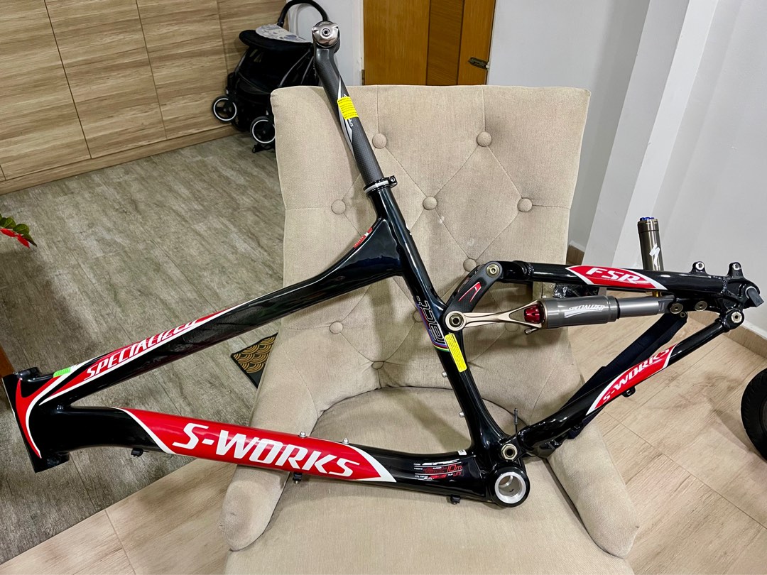 Specialized S-Works FSR Carbon Full Sus Frame W/Seat Post, Sports ...