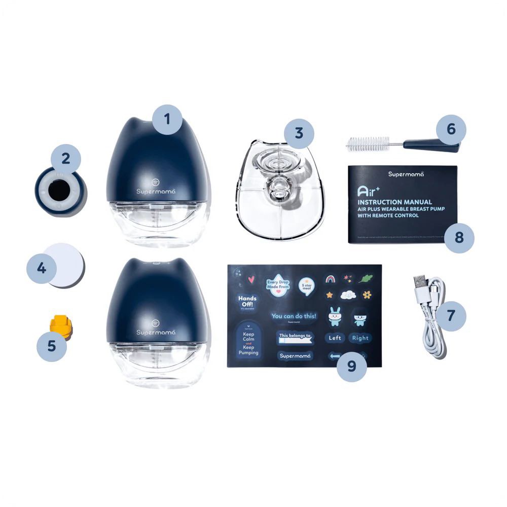 Supermama Lab - Double Air Plus Wearable Breast Pump, Full Set, Babies ...