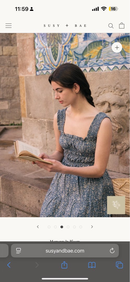 Susy and Bae Darcy Edelweiss Blue, Women's Fashion, Dresses & Sets ...
