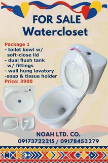 Pozzi Two Piece Watercloset toilet set, Furniture & Home Living ...