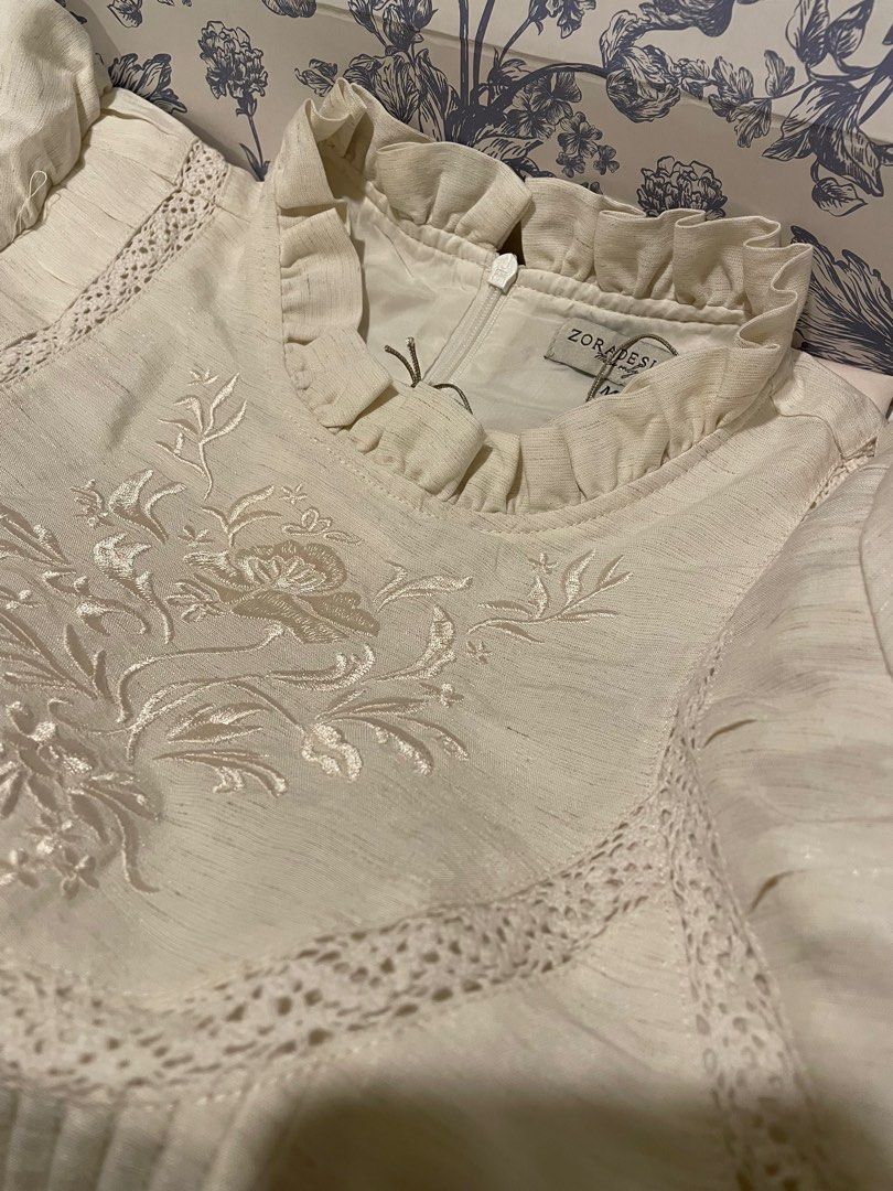 Zora Designers - Mulia Top In Cream, Women's Fashion, Tops, Blouses on ...