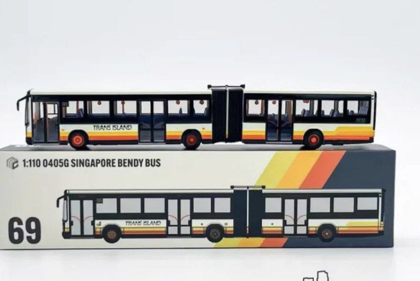 1:110 Singapore Bendy Bus Model, Hobbies & Toys, Memorabilia ...