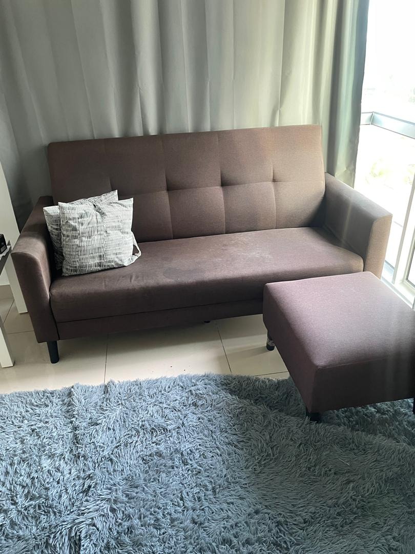 3 Seater Sofa + Stool, Furniture & Home Living, Furniture, Sofas on ...