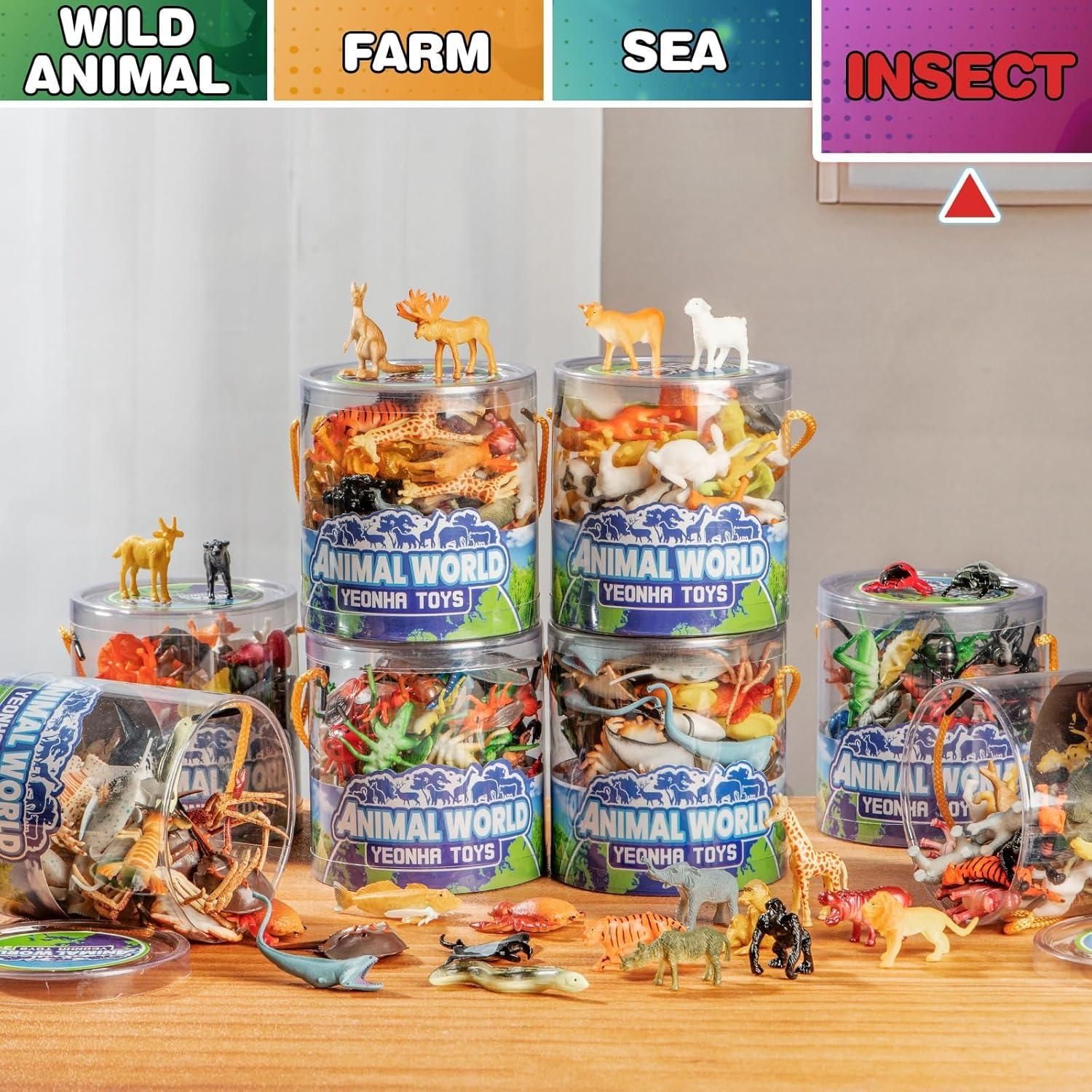 60 Piece Mini Insect Toys with Gift Box, Plastic Bug Figure for Kids ...