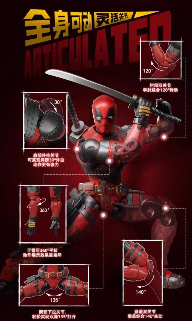 [PO] Blokees Champion class Deadpool and Wolverine Deadpool model kits ...