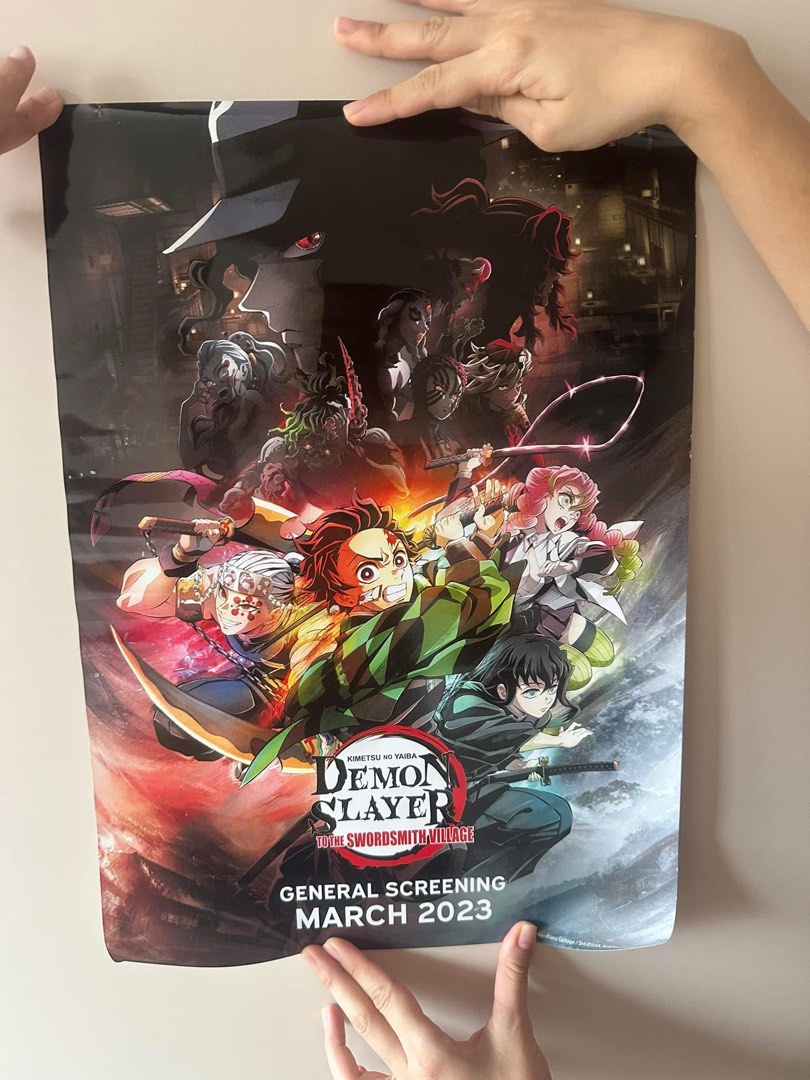 Demon slayer poster swordsmen village, Hobbies & Toys, Toys & Games on ...