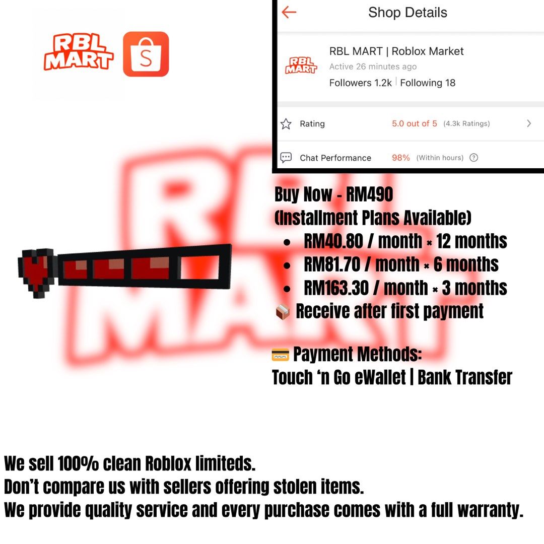 Installment 8 Bit HP Bar Roblox Limited, Video Gaming, Video Game Consoles, Others on Carousell