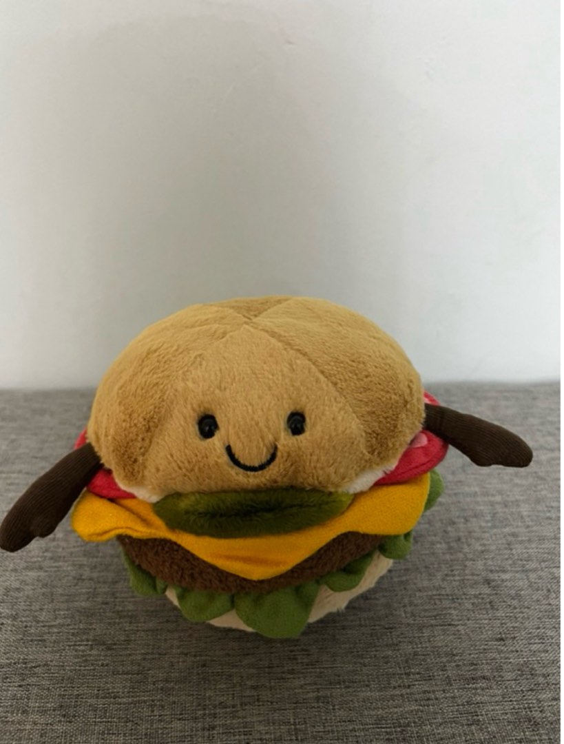 Jellycat Amuseables Burger, Hobbies & Toys, Toys & Games on Carousell