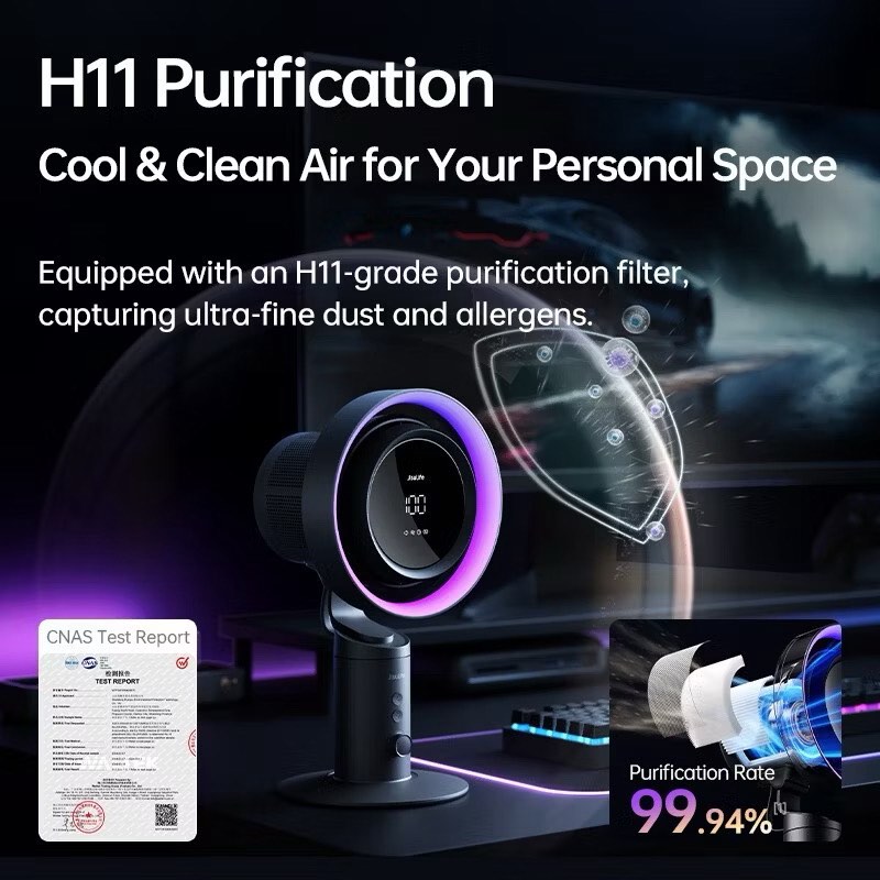 JisuLife Table Fan Pro3 - Air Purifier & Cooling Fan, Furniture & Home ...