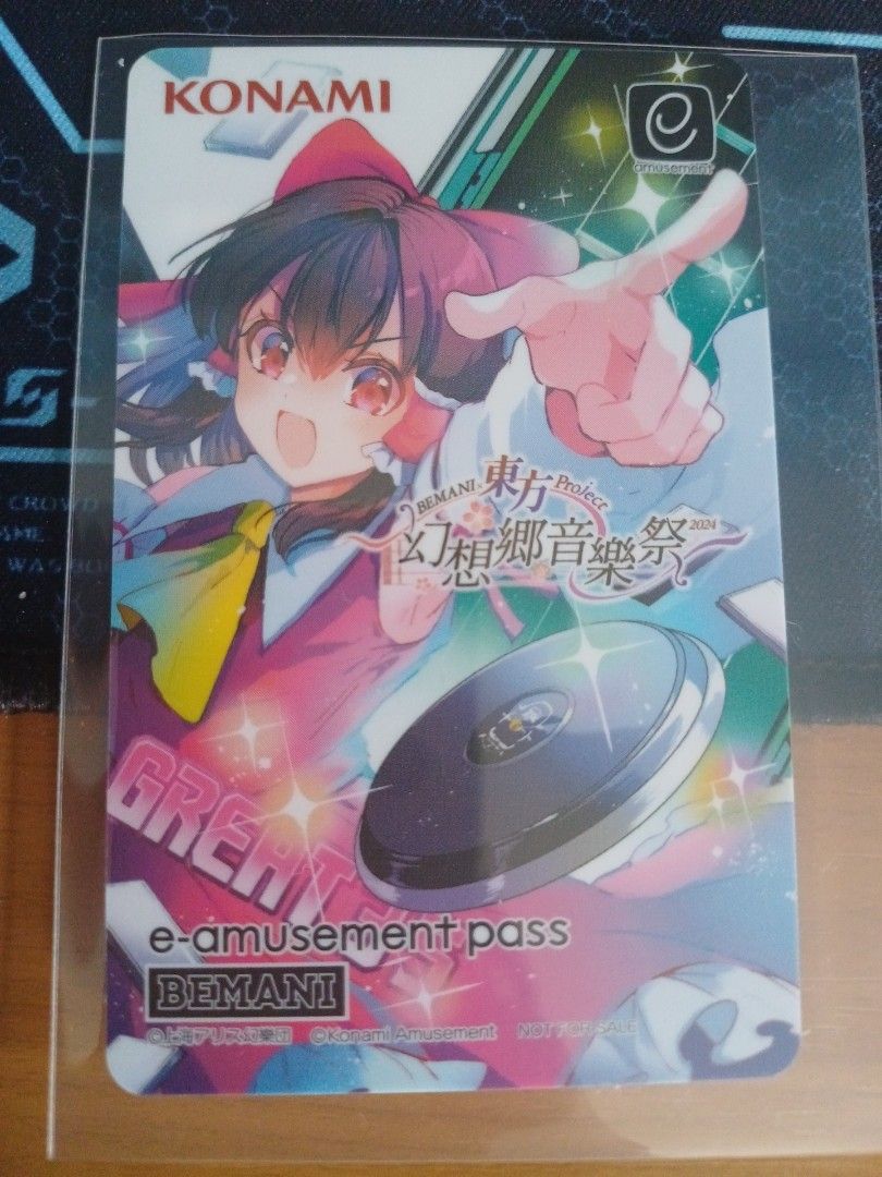 Touhou 東方Project Konami e-amusment arcade pass [ can be used as banapassport , aime, OR nesica ...