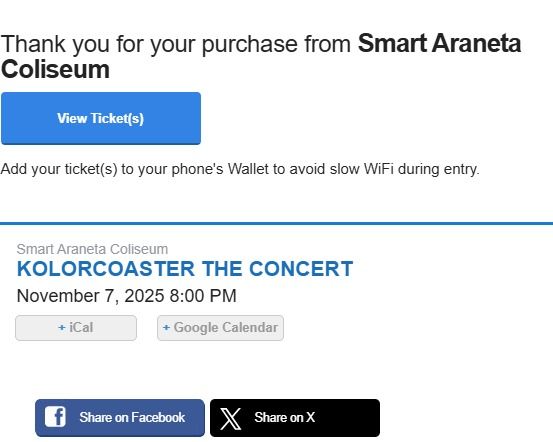 MAKI KOLOR COASTER PATRON A, Tickets & Vouchers, Event Tickets on Carousell