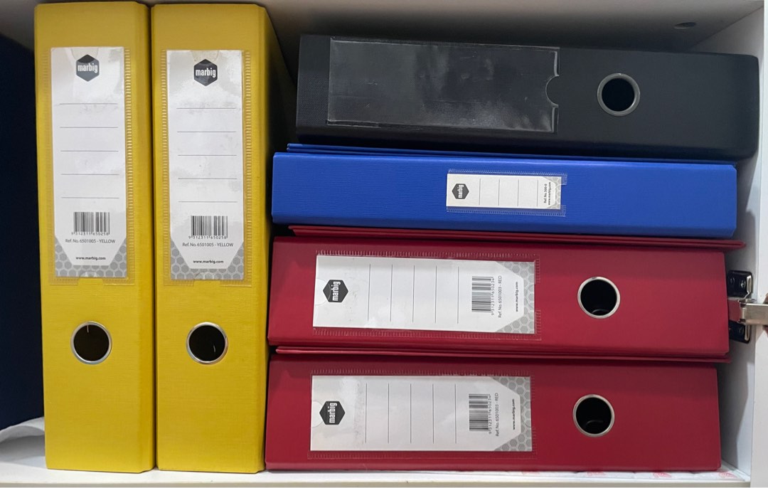 Marbig A4 Hard Case Ring Arch Files - Assorted Colours and Size ...