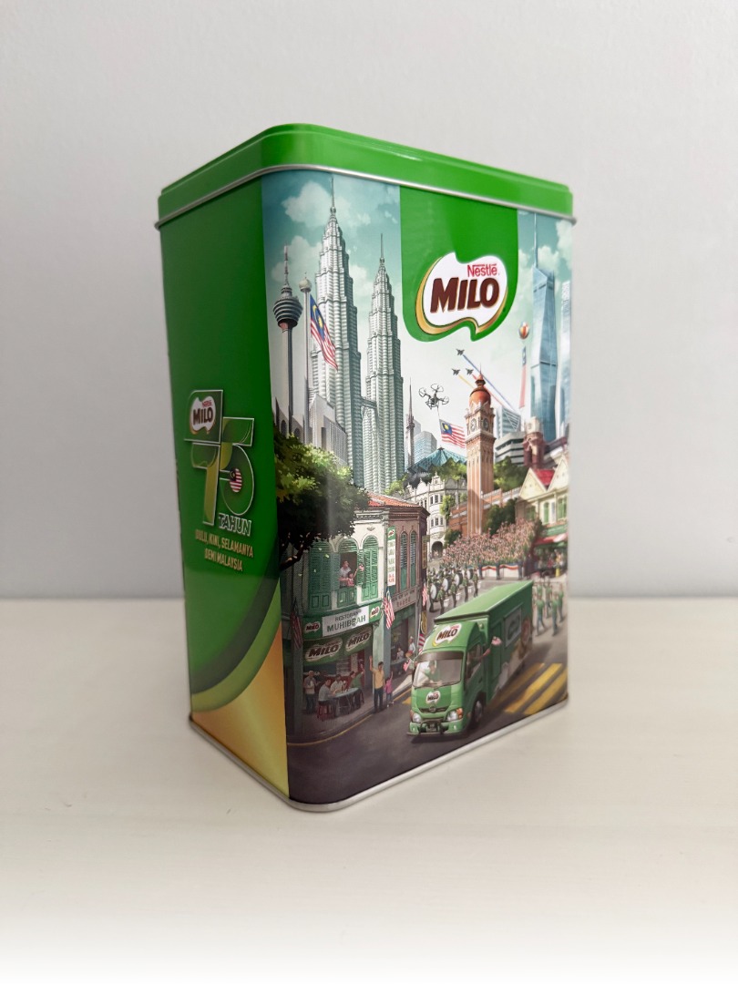 Milo Tin - 75th Anniversary Design (w12.5cm x H19cm), Hobbies & Toys ...