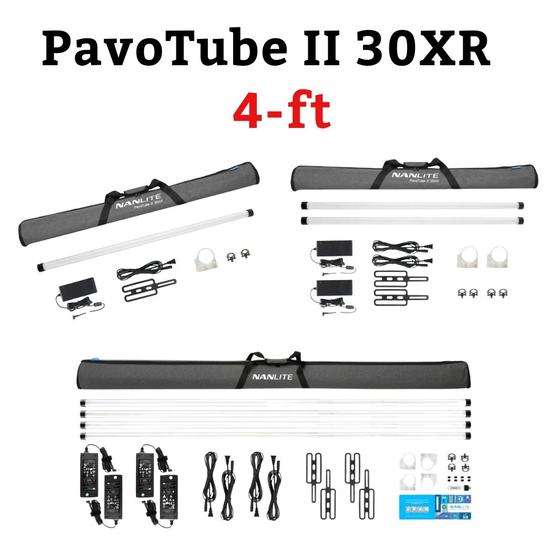 Nanlite PavoTube II 30XR RGB LED Pixel Tube Light (4') 1-Light Kit / 2 ...