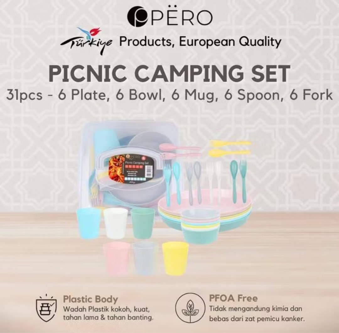 Pero Miso Picnic Camping Set Multifunction / Piknik Set Alat Makan ...