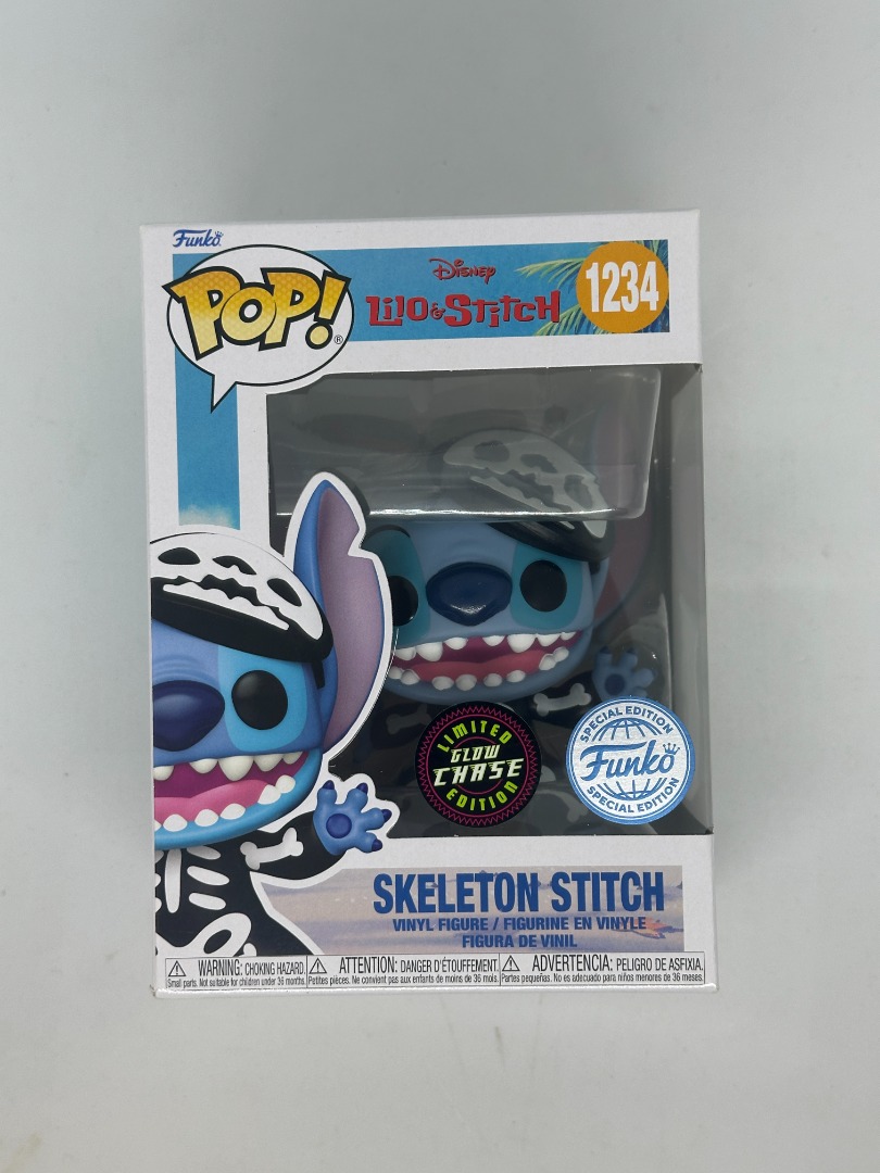 Pop! Lilo & Stitch : Skeleton Stitch Glow Chase SE #1234 Funko, Hobbies ...